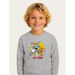 WOOOP Sweatshirt "Tom and Jerry Thumbs Up" in Grau - 62% | Gr&ouml;&szlig;e 104 | Kinder-sweatshirts-jacken