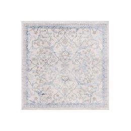 Safavieh Kurzflor-Teppich "Palma" in Hellblau/ Creme - 44% | Gr&ouml;&szlig;e 160x160 cm |