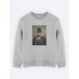 WOOOP Sweatshirt "Sir Yoda" in Grau - 59% | Gr&ouml;&szlig;e 116 | Kinder-sweatshirts-jacken