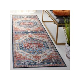 Safavieh Kurzflor-Teppich in Blau/ Rot - 44% | Gr&ouml;&szlig;e 152x244 cm |