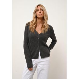 Just Cashmere Kaschmir-Cardigan "Norma" in Anthrazit - 63% | Gr&ouml;&szlig;e L | Damen-pullover-cardigans