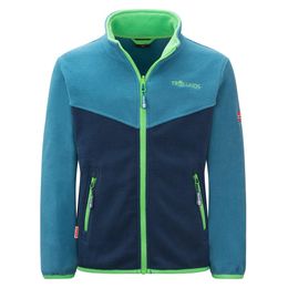 Trollkids Fleecejacke "Oppdal XT" in Blau/ Dunkelblau - 44% | Gr&ouml;&szlig;e 116 | Kids-fleecejacken-fleecepullover
