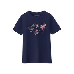 WOOOP Shirt "Blossom bird" in Dunkelblau - 58% | Gr&ouml;&szlig;e 152 | Kinder-oberteile
