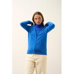 Just Cashmere Kaschmir-Cardigan "Debbie" in Blau - 58% | Gr&ouml;&szlig;e M | Damen-pullover-cardigans