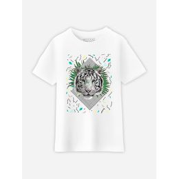 WOOOP Shirt "White Tiger" in Wei&szlig; - 61% | Gr&ouml;&szlig;e 104 | Kinder-oberteile
