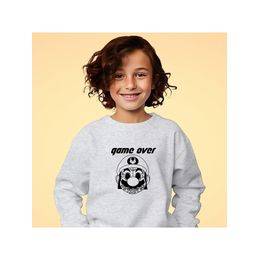 WOOOP Sweatshirt "Game over Mario" in Grau - 61% | Gr&ouml;&szlig;e 104 | Kinder-sweatshirts-jacken