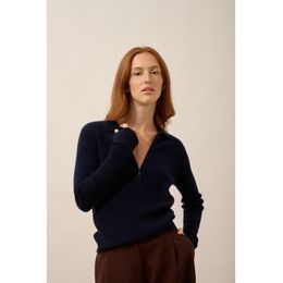 Just Cashmere Kaschmir-Pullover "Kristjan" in Dunkelblau - 56% | Gr&ouml;&szlig;e L | Damen-pullover-cardigans