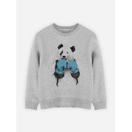 WOOOP Sweatshirt "The Winner Panda" in Grau - 61% | Gr&ouml;&szlig;e 104 | Kinder-sweatshirts-jacken