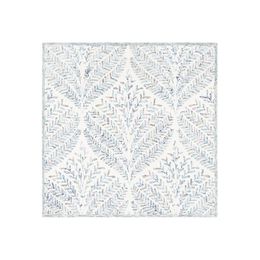 Safavieh Woll-Teppich "Capri" in Blau/ Hellbraun/ Creme - 44% | Gr&ouml;&szlig;e 152x152 cm |