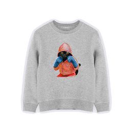 WOOOP Sweatshirt "Boxing cat black" in Grau - 62% | Gr&ouml;&szlig;e 128 | Kinder-sweatshirts-jacken