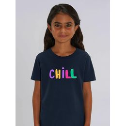 WOOOP Shirt "Chill" in Dunkelblau - 58% | Gr&ouml;&szlig;e 140 | Kinder-oberteile