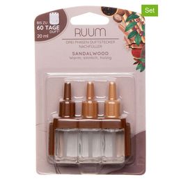 Ruum 6er-Set: 3-Phasen -Duftstecker-Nachf&uuml;ller "Sandalwood" - 6x 20 ml - 8% | Kerzen-vasen