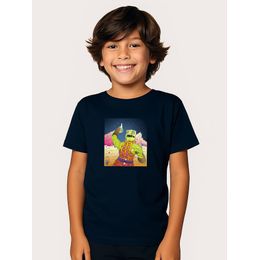 WOOOP Shirt "Reptilian Warrior" in Dunkelblau - 58% | Gr&ouml;&szlig;e 104 | Kinder-oberteile
