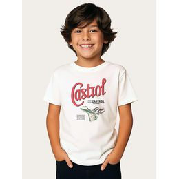 WOOOP Shirt "Castrol By Name" in Wei&szlig; - 58% | Gr&ouml;&szlig;e 92 | Kinder-oberteile