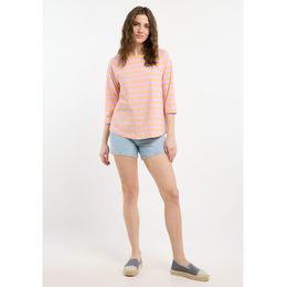 ELBSAND Longsleeve "Celin" in Orange/ Rosa - 44% | Gr&ouml;&szlig;e M | Damen-tops