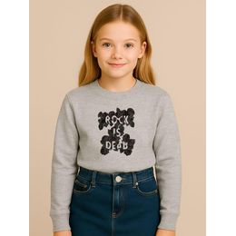 WOOOP Sweatshirt "Rock is dead" in Grau - 62% | Gr&ouml;&szlig;e 128 | Kinder-sweatshirts-jacken