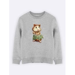 WOOOP Sweatshirt "Hamster Hula" in Grau - 62% | Gr&ouml;&szlig;e 140 | Kinder-sweatshirts-jacken