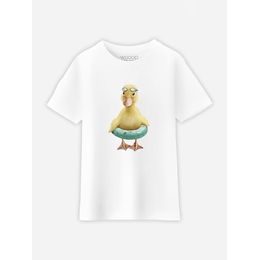 WOOOP Shirt "Duck" in Wei&szlig; - 58% | Gr&ouml;&szlig;e 128 | Kinder-oberteile