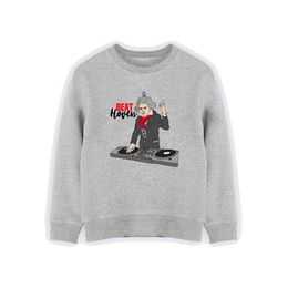 WOOOP Sweatshirt "Beat Hoven" in Grau - 64% | Gr&ouml;&szlig;e 128 | Kinder-sweatshirts-jacken