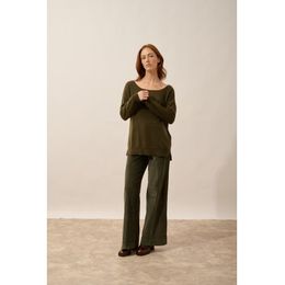 Just Cashmere Kaschmir-Pullover "Karen" in Khaki - 61% | Gr&ouml;&szlig;e S | Damen-pullover-cardigans
