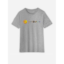 WOOOP Shirt "Solar system" in Grau - 58% | Gr&ouml;&szlig;e 116 | Kinder-oberteile