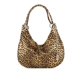 Anna Morellini Leder-Schultertasche "Lucetta" in Hellbraun - (B)38 x (H)34 x (T)10 cm - 77% | Damen-taschen