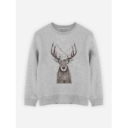 WOOOP Sweatshirt "Christmas deer" in Grau - 62% | Gr&ouml;&szlig;e 116 | Kinder-sweatshirts-jacken