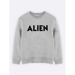 WOOOP Sweatshirt "Alien" in Grau - 61% | Gr&ouml;&szlig;e 116 | Kinder-sweatshirts-jacken
