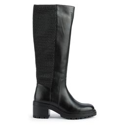 Geox Leder-Stiefel "Damiana" in Schwarz - 60% | Gr&ouml;&szlig;e 39 | Damen-stiefel