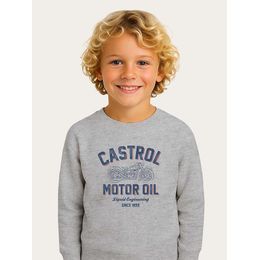 WOOOP Sweatshirt "Castrol Liquid Engineering" in Grau - 61% | Gr&ouml;&szlig;e 116 | Kinder-sweatshirts-jacken