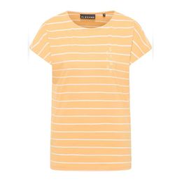 ELBSAND Shirt "Selma" in Orange/ Wei&szlig; - 47% | Gr&ouml;&szlig;e XL | Damen-tops