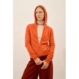 Just Cashmere Kaschmir-Cardigan "Debbie" in Orange - 61% | Gr&ouml;&szlig;e L | Damen-pullover-cardigans