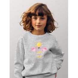 WOOOP Sweatshirt "Flaming sun and fun" in Grau - 59% | Gr&ouml;&szlig;e 140 | Kinder-sweatshirts-jacken