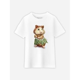 WOOOP Shirt "Hamster Hula" in Wei&szlig; - 58% | Gr&ouml;&szlig;e 128 | Kinder-oberteile