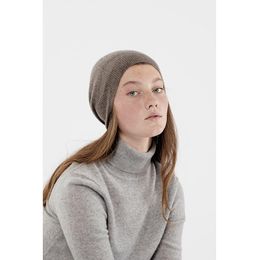 Just Cashmere Kaschmir-M&uuml;tze "Ginger" in Braun - 55% | Damen-muetzen-caps