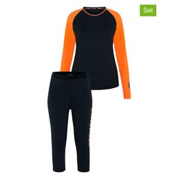 Chiemsee 2tlg. Sportw&auml;sche-Set in Orange/ Schwarz - 64% | Gr&ouml;&szlig;e S | Damen-sportunterwaesche