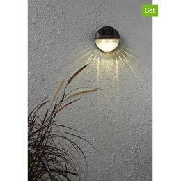 BEST SEASON 3er-Set: LED-Solar-Wandleuchten "Fency" in Braun - &Oslash; 11 cm - 10% | Aussenbeleuchtung