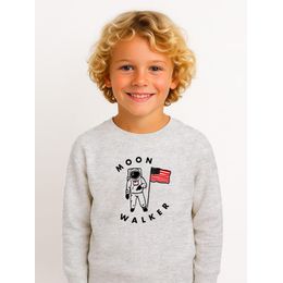 WOOOP Sweatshirt "Moon walker" in Grau - 61% | Gr&ouml;&szlig;e 104 | Kinder-sweatshirts-jacken