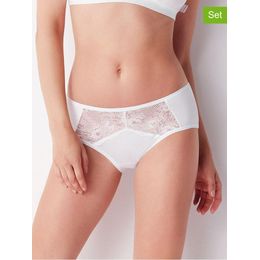 COTONELLA 2er-Set: Pantys in Wei&szlig; - 58% | Gr&ouml;&szlig;e L | Damen-unterteile