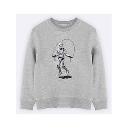 WOOOP Sweatshirt "Stormtrooper skipping" in Grau - 59% | Gr&ouml;&szlig;e 152 | Kinder-sweatshirts-jacken
