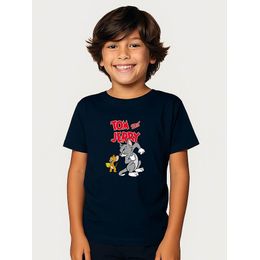 WOOOP Shirt "Tom and Jerry Cheese Graphic" in Dunkelblau - 58% | Gr&ouml;&szlig;e 128 | Kinder-oberteile