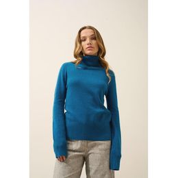 Just Cashmere Kaschmir-Rollkragenpullover "Lexie" in Blau - 67% | Gr&ouml;&szlig;e L | Damen-pullover-cardigans