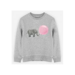 WOOOP Sweatshirt "Jumbo bubble gum" in Grau - 57% | Gr&ouml;&szlig;e 152 | Kinder-sweatshirts-jacken