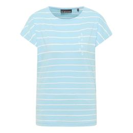 ELBSAND Shirt "Selma" in Hellblau/ Wei&szlig; - 45% | Gr&ouml;&szlig;e L | Damen-tops