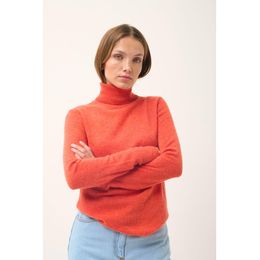 Just Cashmere Kaschmir-Rollkragenpullover "Ava" in Orange - 64% | Gr&ouml;&szlig;e L | Damen-pullover-cardigans