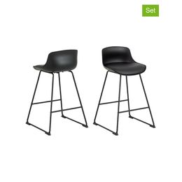 Actona 2er-Set: Barhocker "Tina" in Schwarz - (B)43 x (H)94 x (T)49 cm - 52% | Sitzmoebel