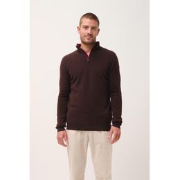 Just Cashmere Kaschmir-Pullover "Bradley" in Bordeaux - 62% | Gr&ouml;&szlig;e XL | Herren-plussize