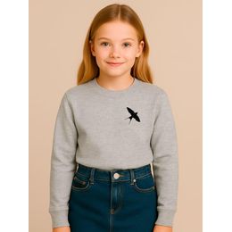 WOOOP Sweatshirt "Night swallow" in Grau - 62% | Gr&ouml;&szlig;e 104 | Kinder-sweatshirts-jacken