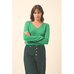 Just Cashmere Kaschmir-Pullover "Joan" in Gr&uuml;n - 65% | Gr&ouml;&szlig;e S | Damen-pullover-cardigans