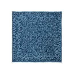 Safavieh Woll-Teppich "Dip Dye" in Blau - 45% | Gr&ouml;&szlig;e 152x152 cm |